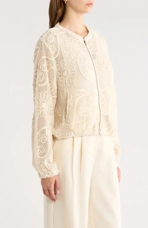 Astr The Label Aeva Embroidered Floral Lace Jacket