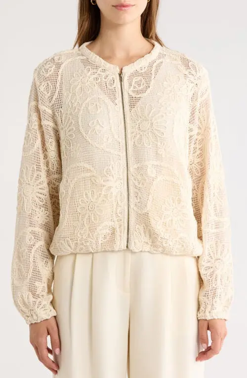 Astr The Label Aeva Embroidered Floral Lace Jacket