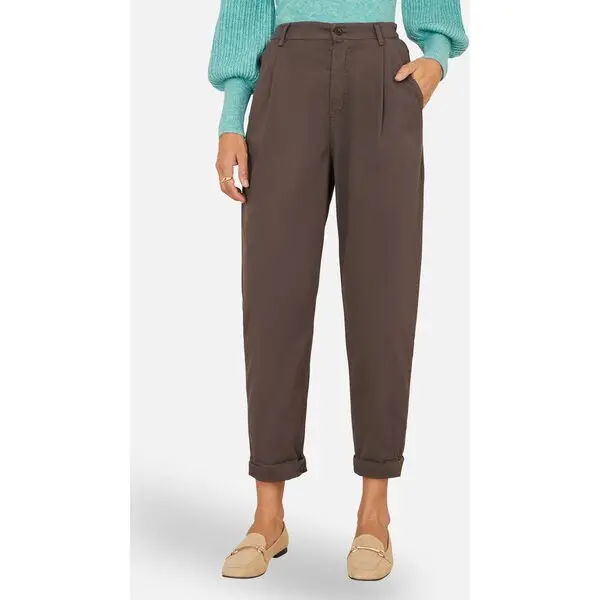 YUMI Cotton Canvas Stretch Chino Trousers