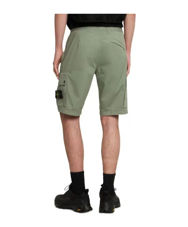 Stone Island Stretch Cotton Logo Patch Shorts