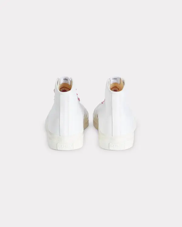Kenzo Hoshi' High Top Sneakers In Cotton Canvas
