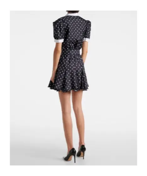 RODARTE Polka Dot Silk Twill Minidress