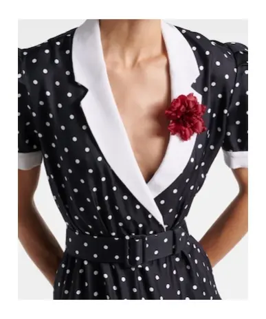 RODARTE Polka Dot Silk Twill Minidress