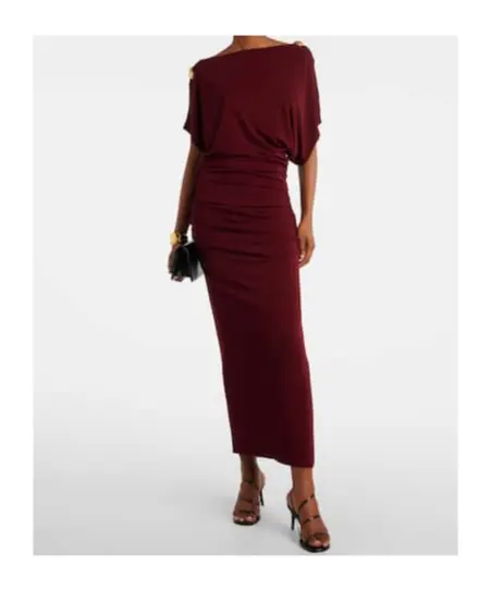 Altuzarra Brina Embellished Draped Jersey Gown