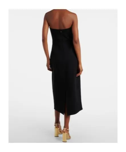 Staud Brooke Embellished Strapless Midi Dress