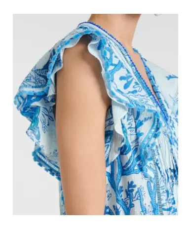 Poupette St Barth Camelia Printed Cotton Minidress