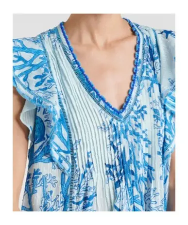 Poupette St Barth Camelia Printed Cotton Minidress