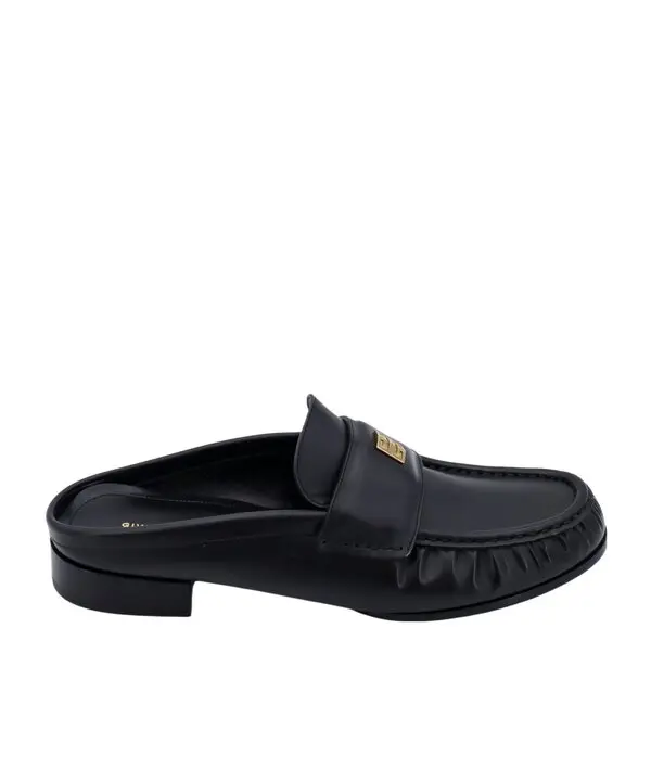 Givenchy 4g Plaque Mules - Black
