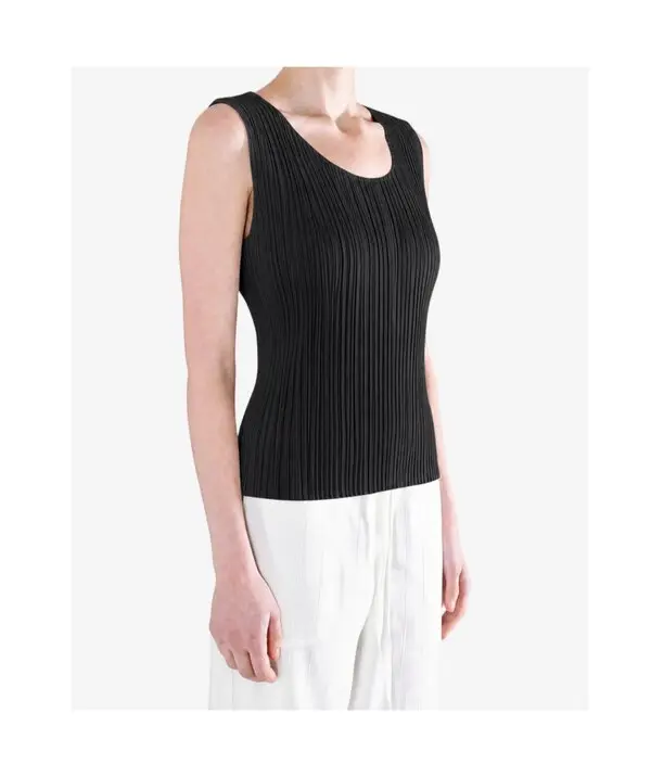 Issey Miyake Sleeveless Pleated Top - Not