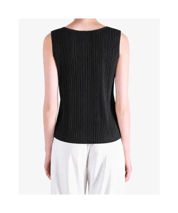 Issey Miyake Sleeveless Pleated Top - Not