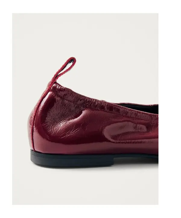 ALOHAS Patent Leather Ballet Flats - Wine Red