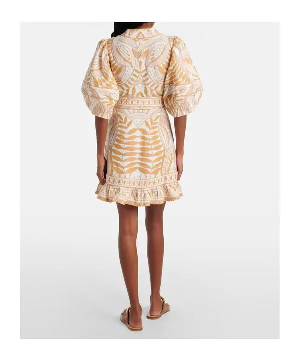 Farm Rio V-neck Printed Dress With Belt