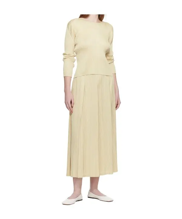 Issey Miyake Monthly Colors December Long Sleeve T-shirt - Nude