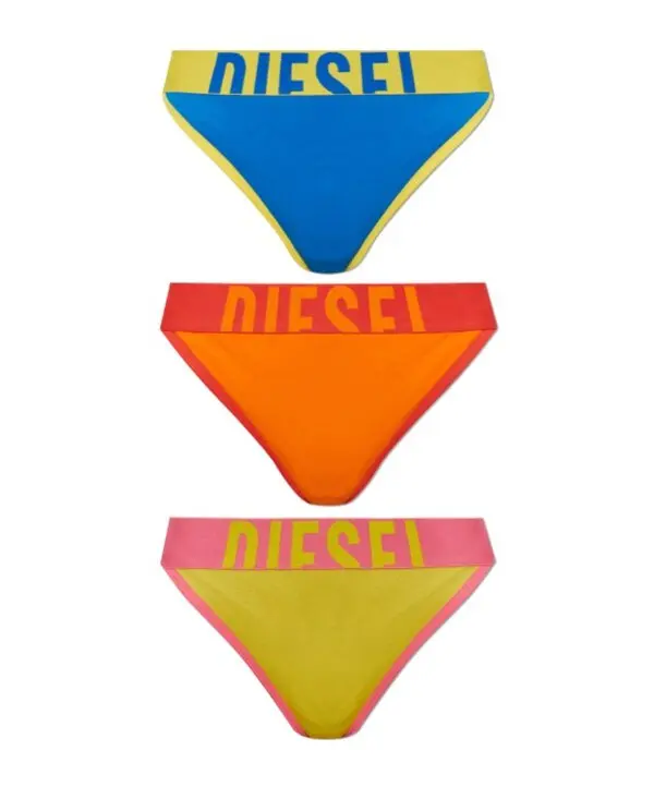 DIESEL® Three-pack Stretch Cotton Multicolour Thongs