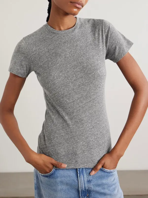 NILI LOTAN Lana Crew Neck T-shirt - Grey