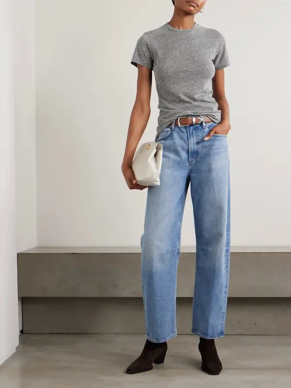 NILI LOTAN Lana Crew Neck T-shirt - Grey