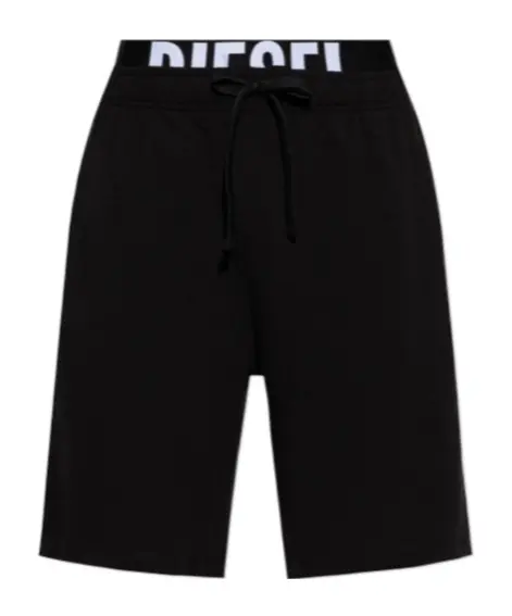 DIESEL® Devin D-pop Logo Waistband Shorts - Black