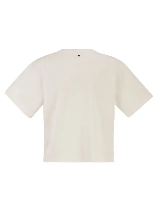 Max Mara Graphic Printed Crewneck T-shirt - White