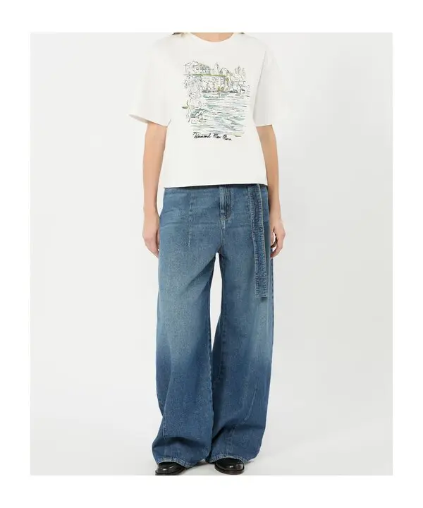 Max Mara Graphic Printed Crewneck T-shirt - White