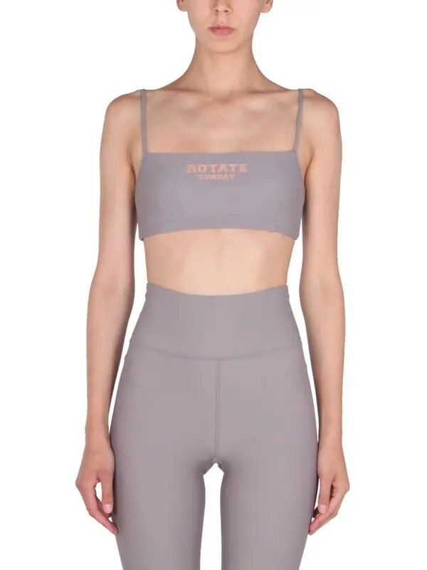 ROTATE BY BIRGER CHRISTENSEN Logo Print Sports Bra