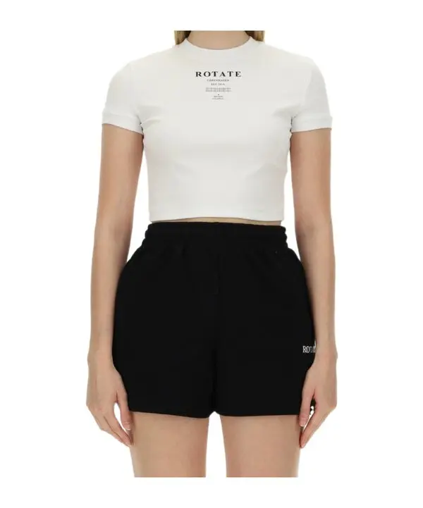 ROTATE BY BIRGER CHRISTENSEN Logo Short-sleeved T-shirt - Black