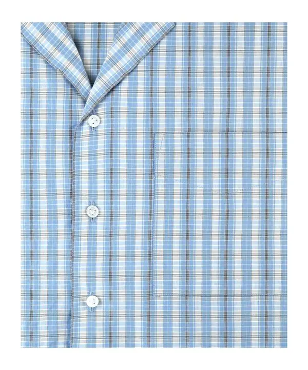 Bottega Veneta Cotton And Silk Check Pajama Shirt