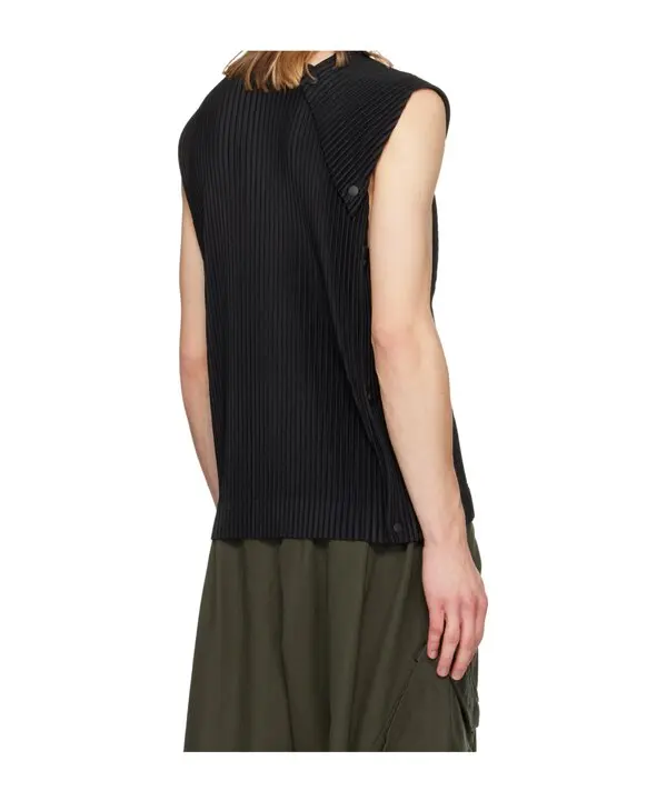 Issey Miyake Asymmetrical Pleated Vest