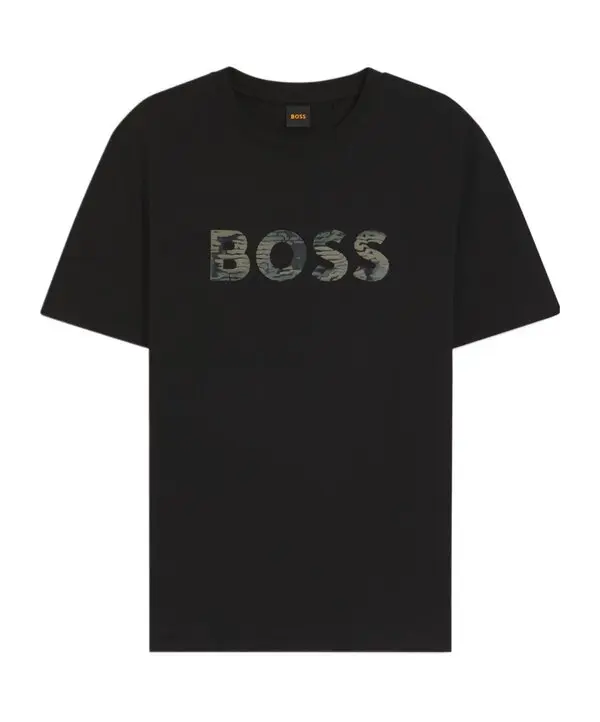 Hugo Boss Camouflage-logo T-shirt - Black
