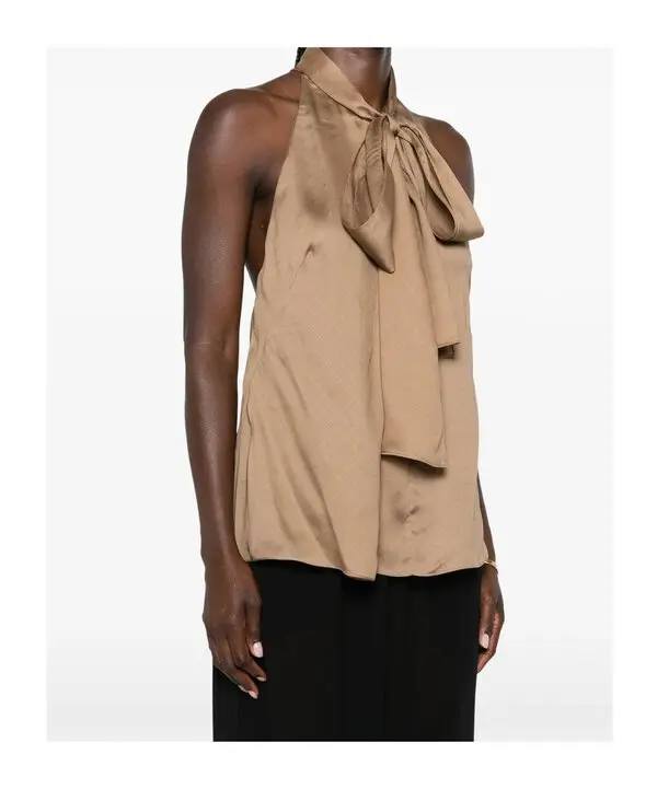 TOM FORD Sleeveless Bow Detail Open Back Cover-up - Nude