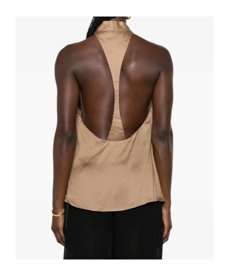 TOM FORD Sleeveless Bow Detail Open Back Cover-up - Nude
