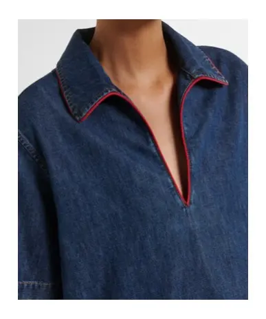 Valentino Garavani Vgold Denim Midi Dress