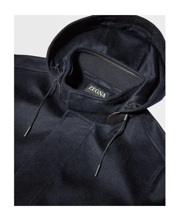 Zegna Drawstring Waist Hooded Jacket