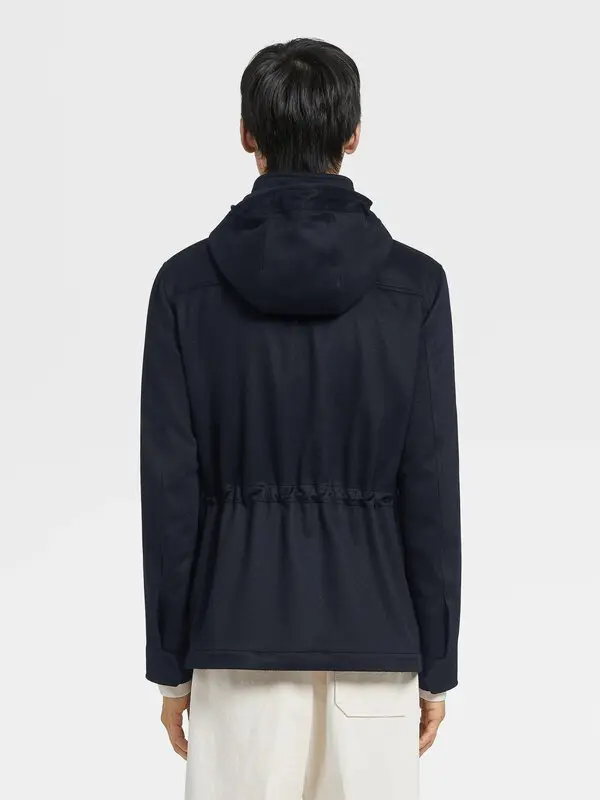 Zegna Drawstring Waist Hooded Jacket