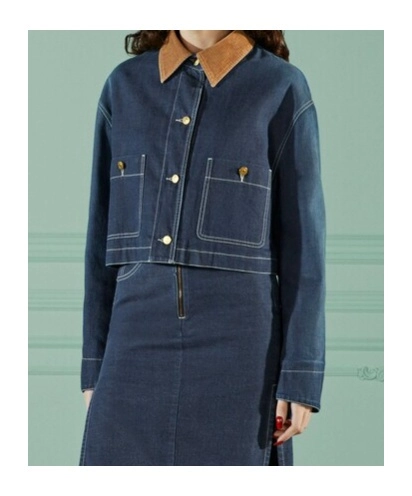 Gucci Corduroy Collar Denim Jacket