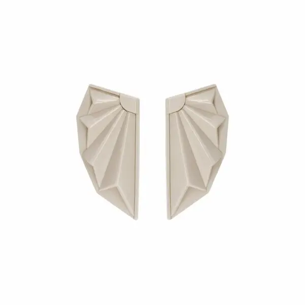 GISSA BICALHO Neutrals Handmade Acrylic Earring Papyrus Clay