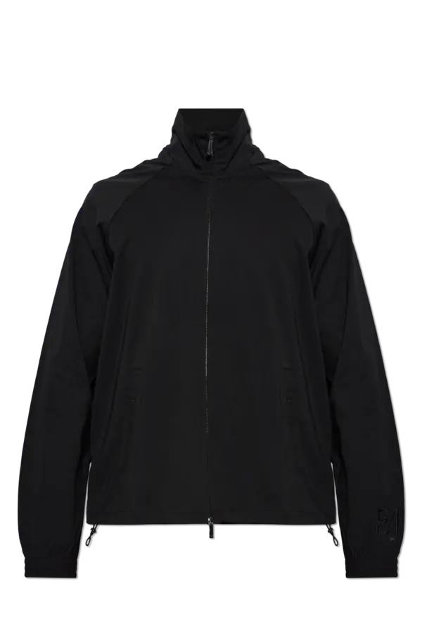 Emporio Armani Sweatshirt With Embroidered Logo On The Sleeve - Black