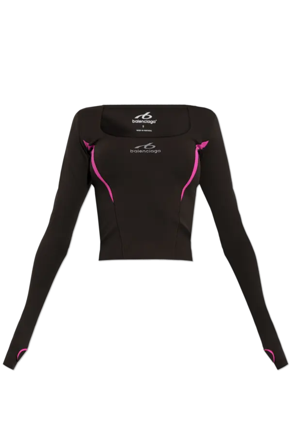 Balenciaga Top With Z Logo - Brown