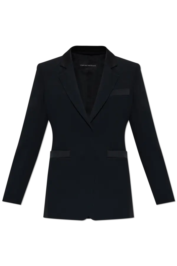 Emporio Armani Double Vent Blazer - Black