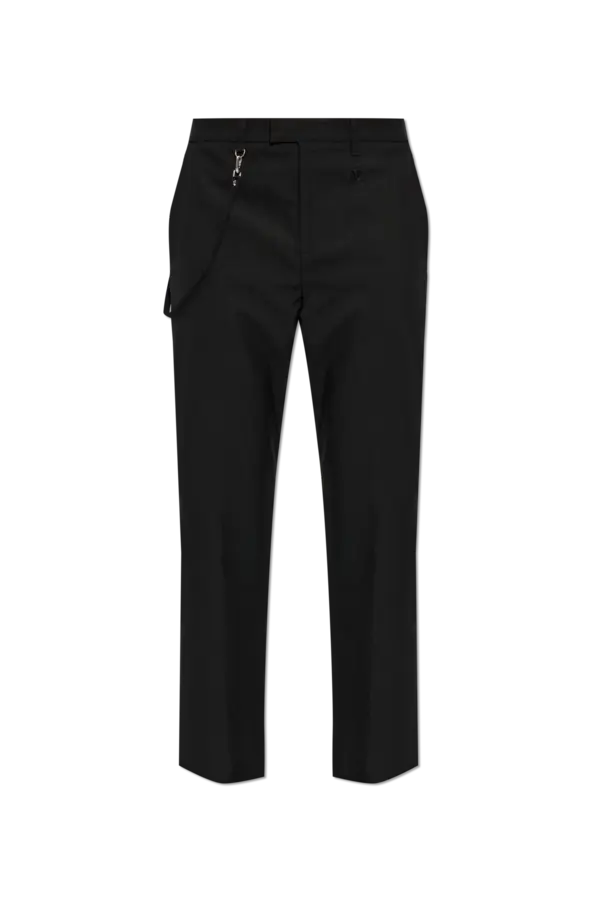 COURREGES Pants With Embroidered Logo - Black