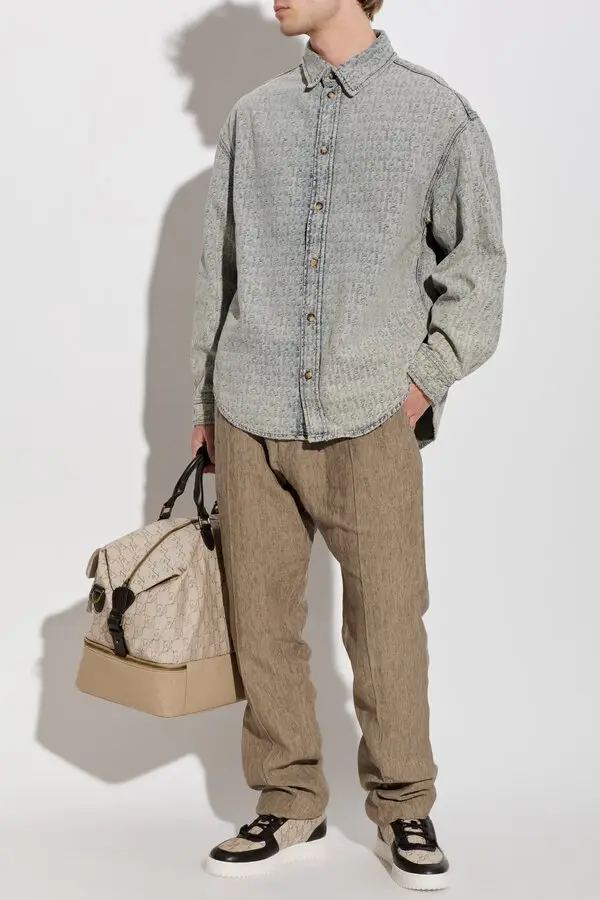 Emporio Armani Denim Shirt With 'vintage' Effect