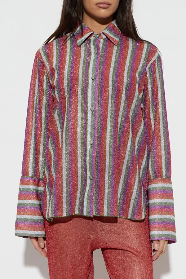 Oseree Shirt With Lurex Thread