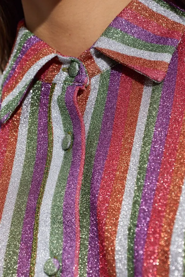 Oseree Shirt With Lurex Thread