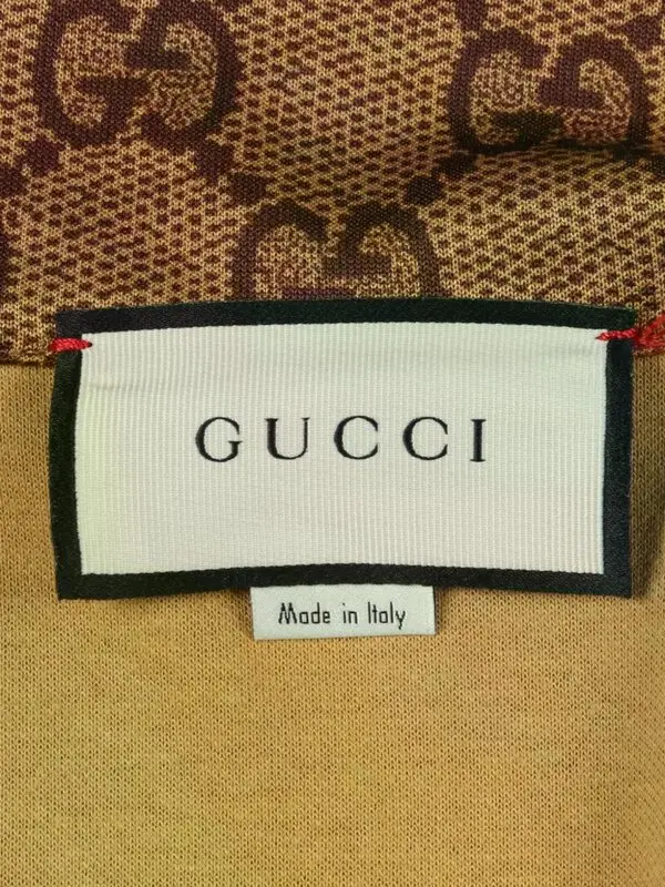Gucci Gg Print Chevron Zip-up Sweatshirt