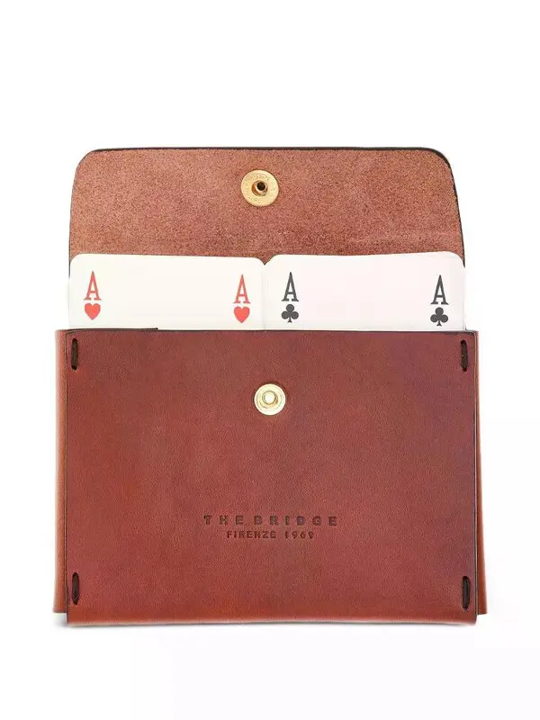 THE BRIDGE Life-style Leather Playing Card Holder