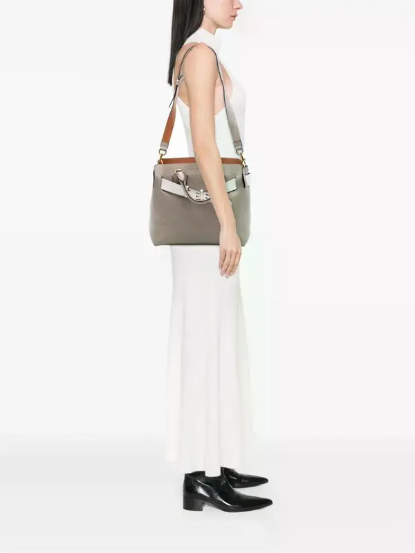 Burberry Leather Marais Belt Bag Satchel - Grey
