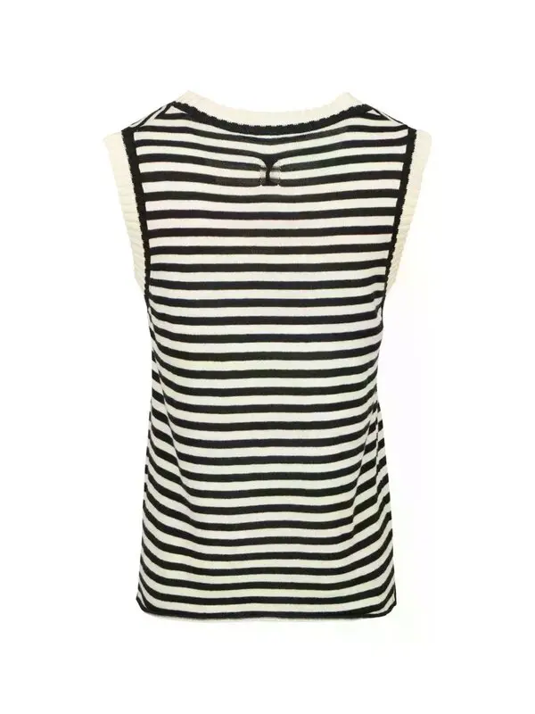 HANNES ROETHER Striped Knit Tank Top