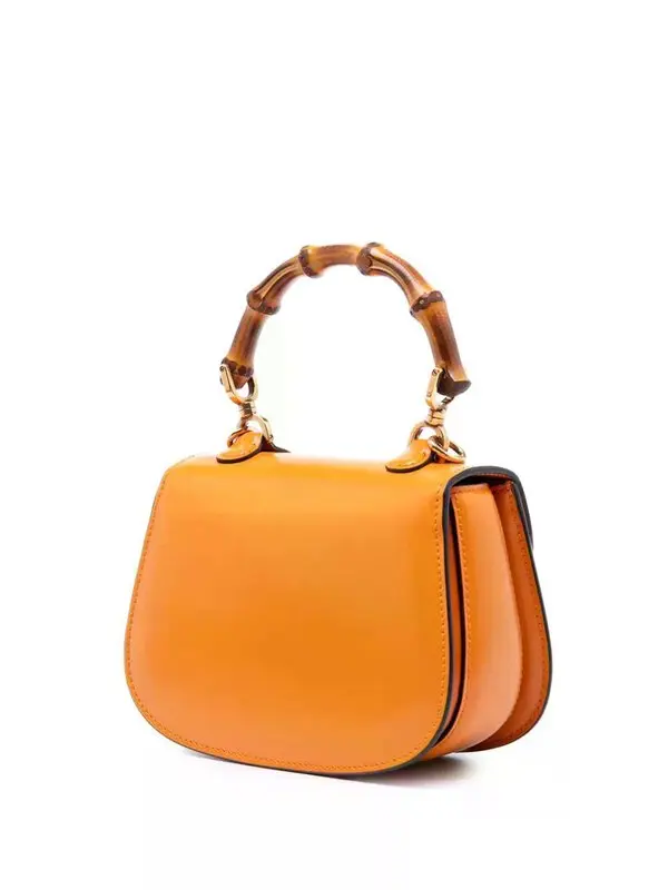 Gucci 1947 Bamboo Top Handle Bag Satchel - Orange