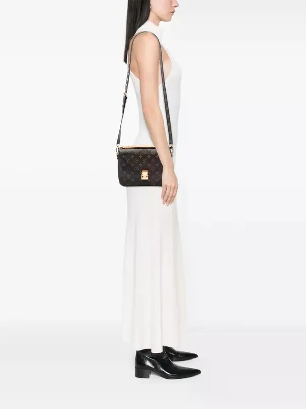 LOUIS VUITTON Monogram Pochette Metis Satchel - Brown