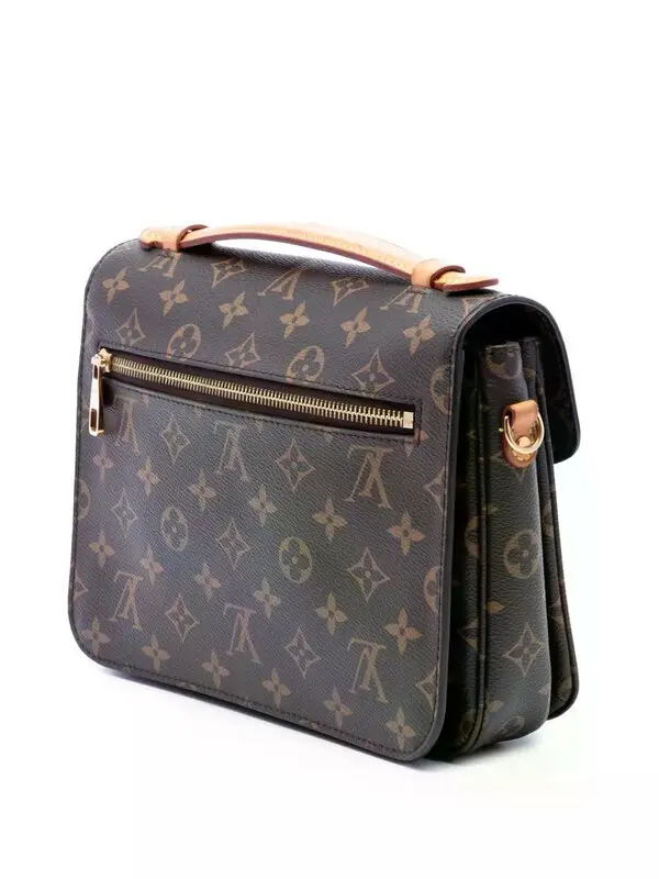 LOUIS VUITTON Monogram Pochette Metis Satchel - Brown