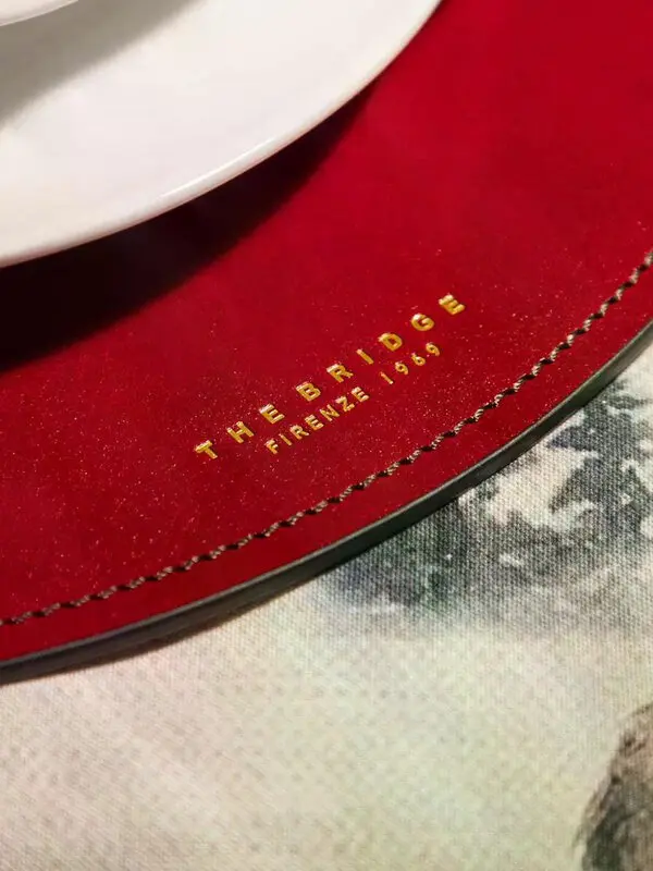 THE BRIDGE Logo-print Leather Placemat
